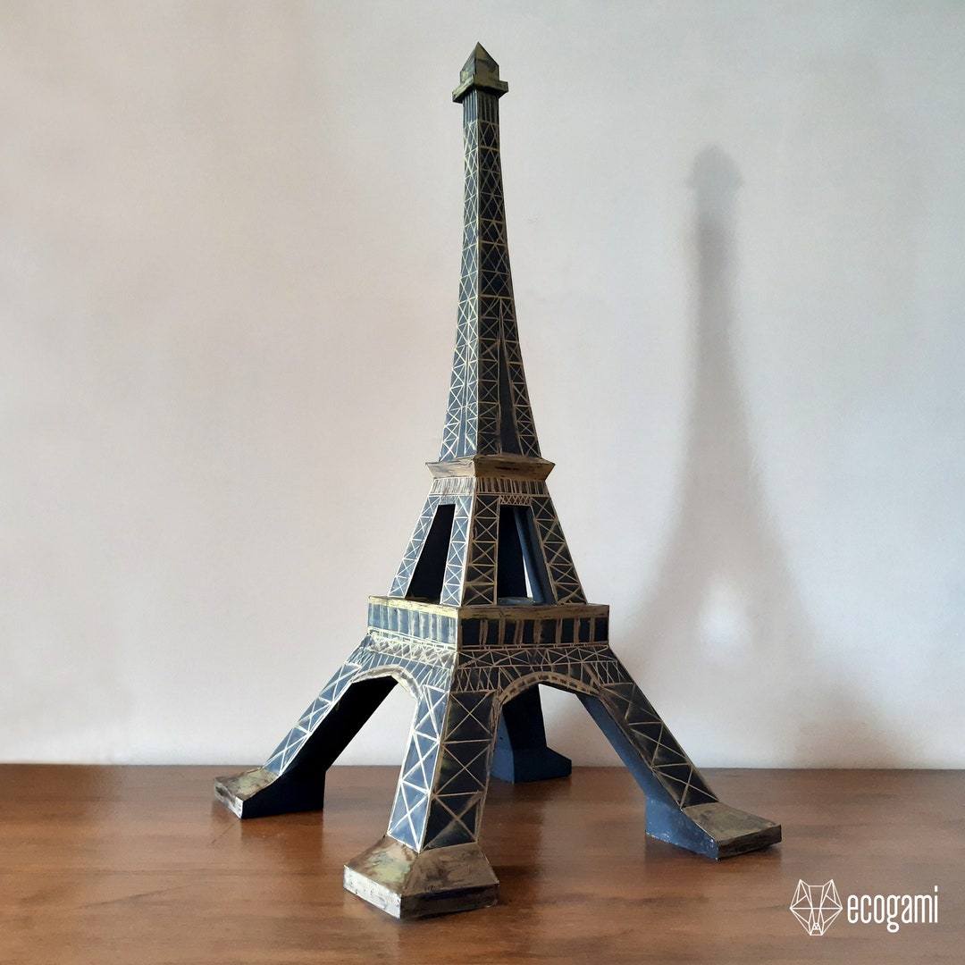 Eiffel Tower Papercraft Sculpture, Printable 3D Puzzle, Papercraft Pdf ...