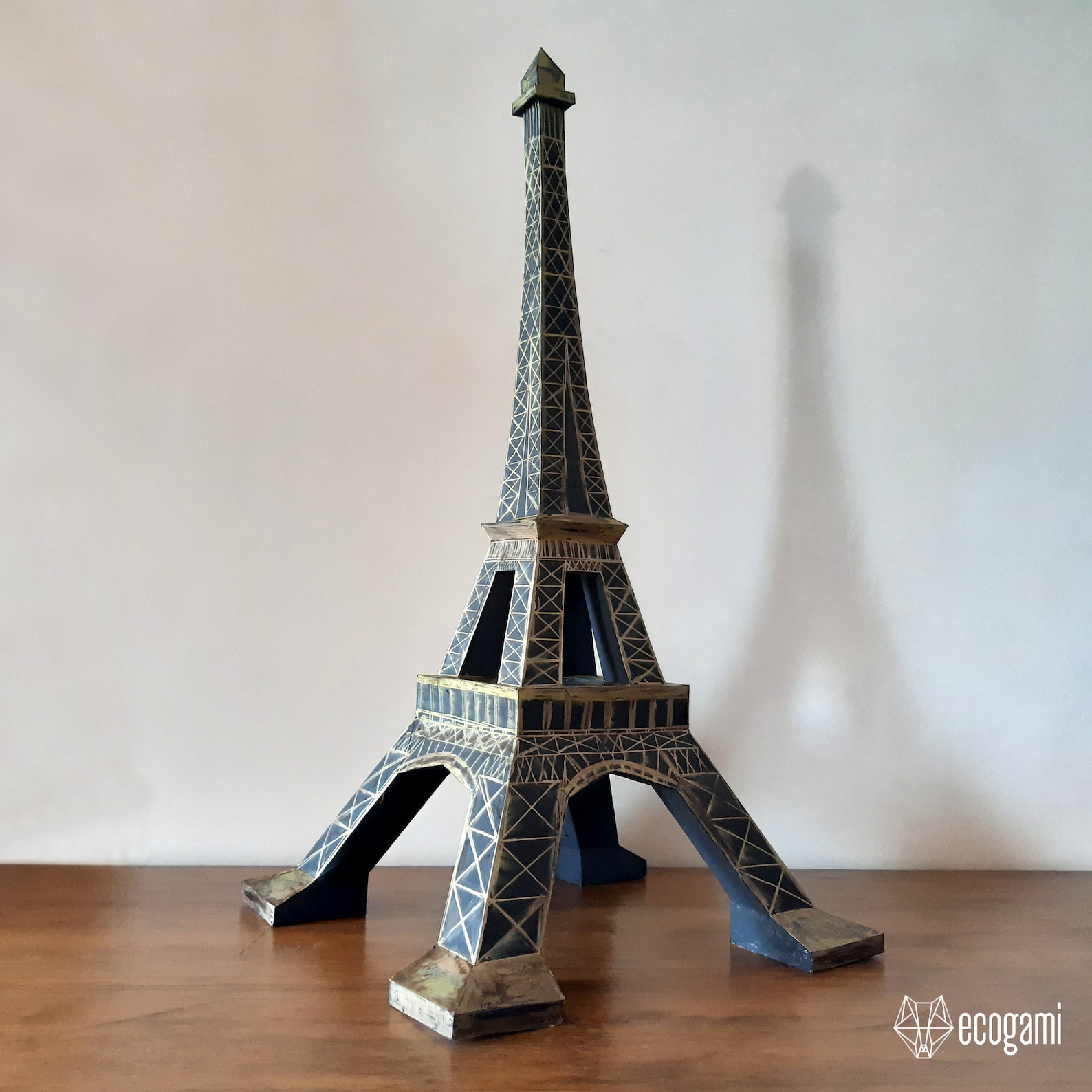 Eiffel Tower Papercraft Sculpture, Printable 3D Puzzle, Papercraft Pdf ...