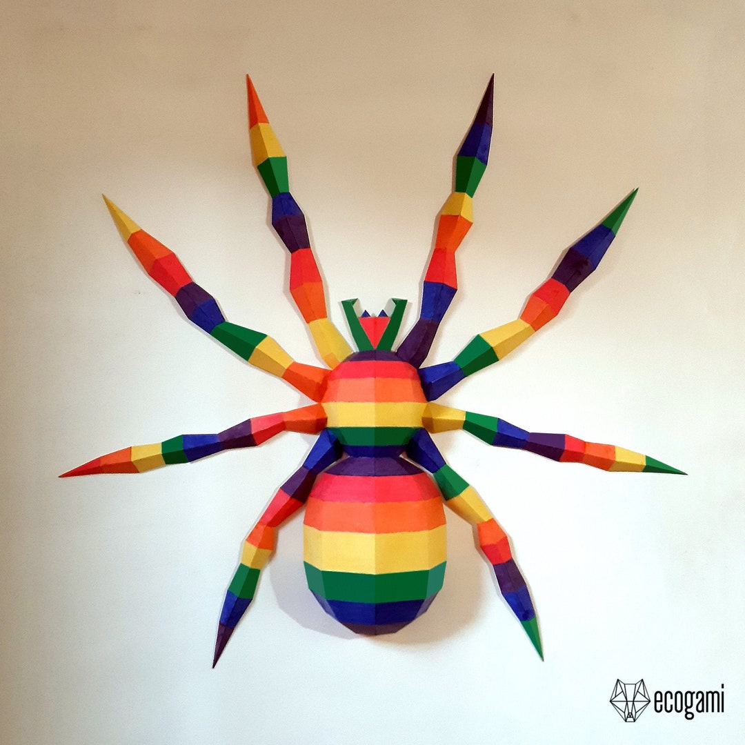 Spider Papercraft Trophy, Printable 3D Puzzle, Papercraft Pdf Template ...