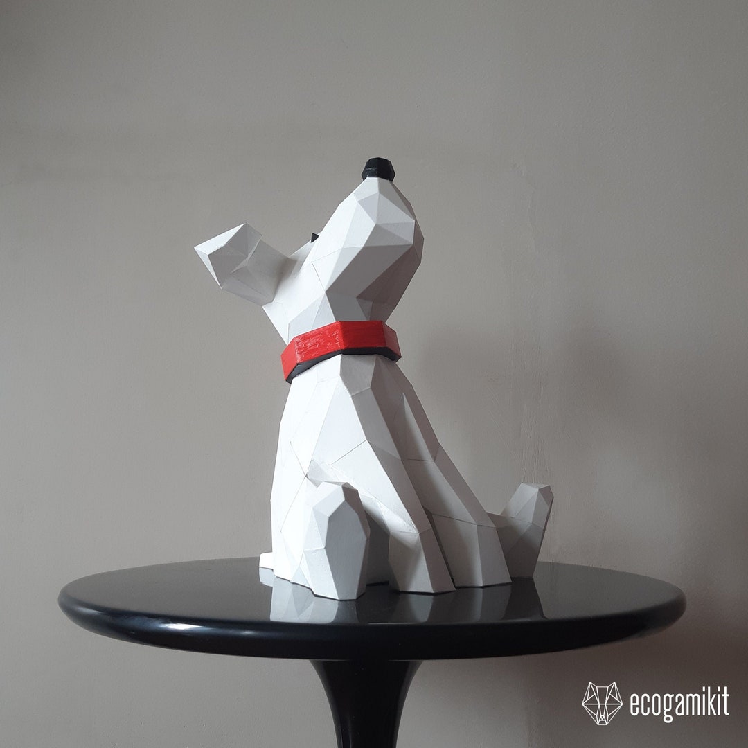 Cute Puppy Sculpture Papercraft 3D, Craft Kit for Adults, Puzzle to ...