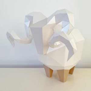 Sheep Papercraft PDF, DIY 3D Paper Sculpture, Low Poly Printable Farm ...