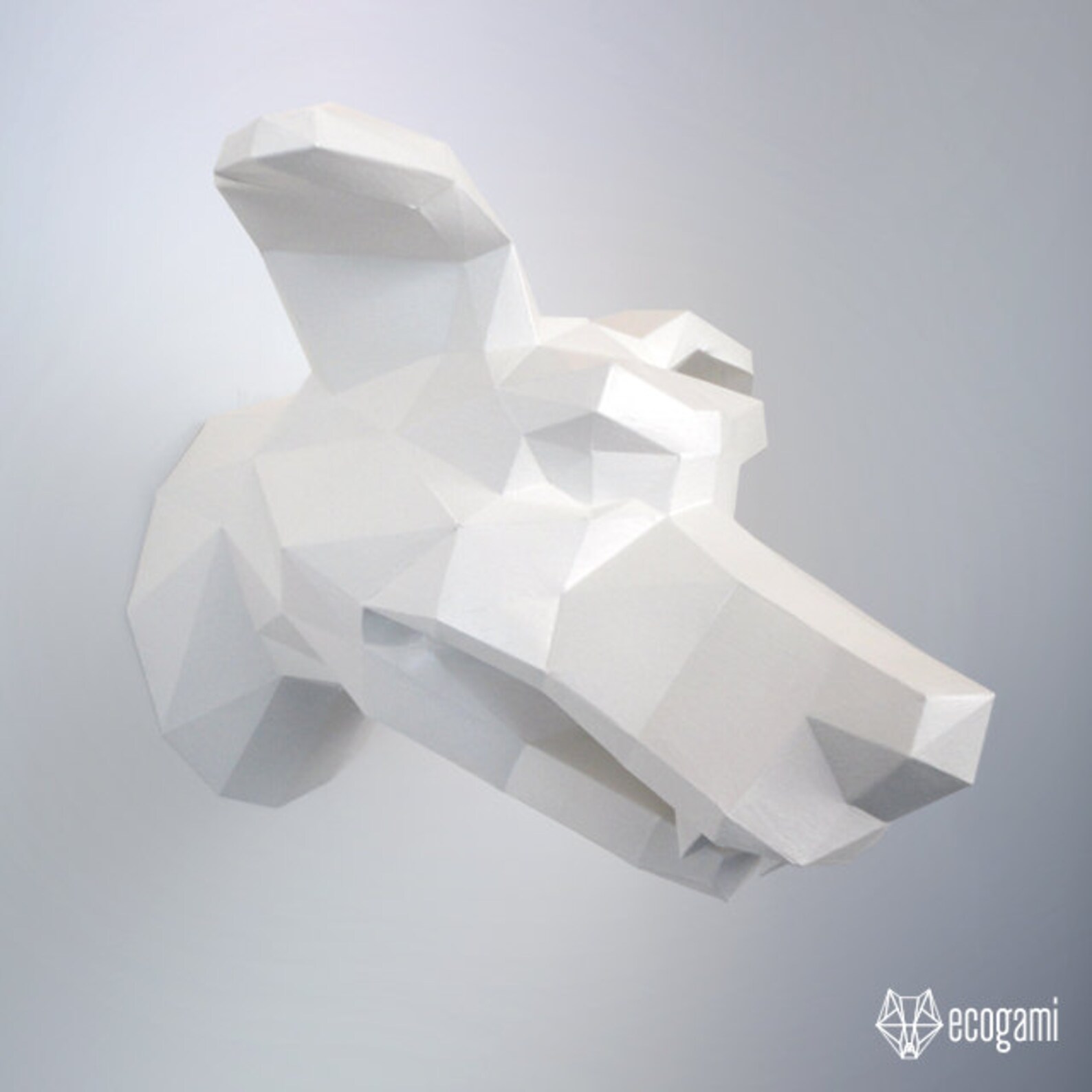 Dog Head Papercraft Sculpture Printable 3D Puzzle Papercraft - Etsy