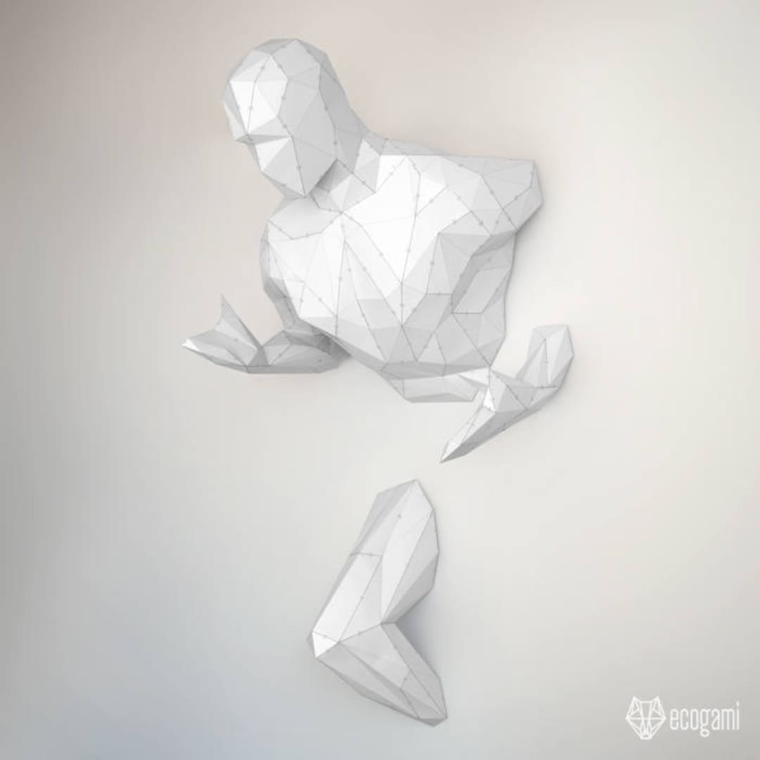 Running Man Papercraft Trophy, Printable 3D Puzzle, Papercraft Pdf ...