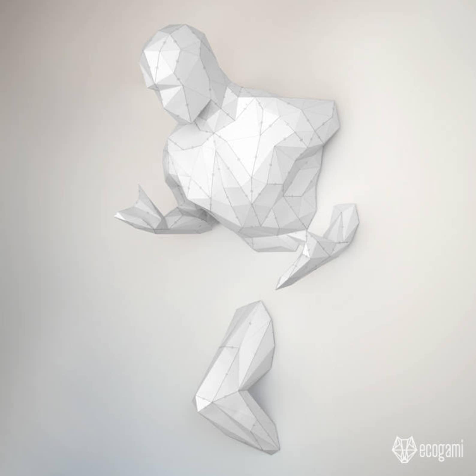 Running Man Papercraft Trophy Printable 3D Puzzle Papercraft | Etsy