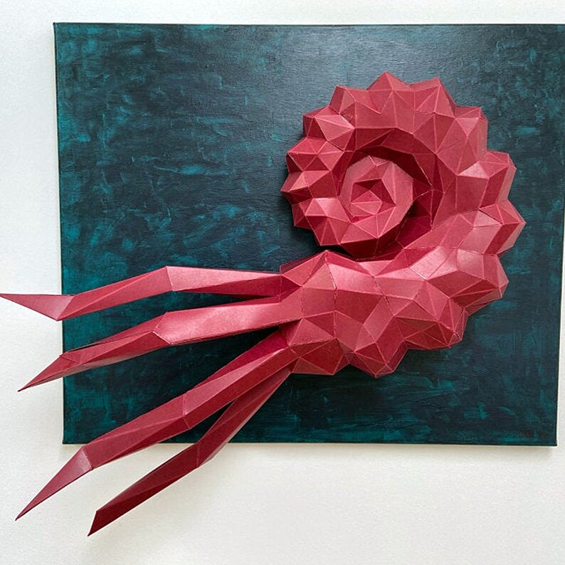 Ammonite Fossil Papercraft Sculpture Printable 3D Puzzle | Etsy
