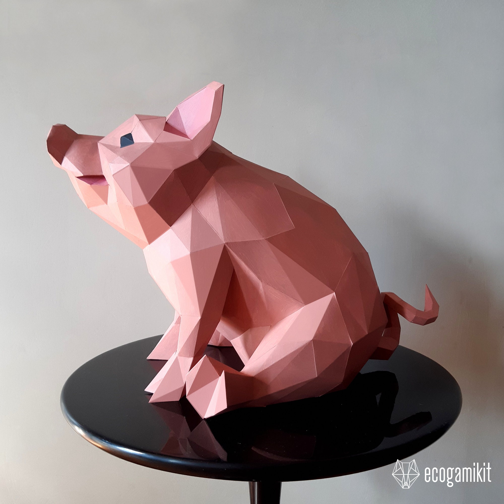 Cute Pig Sculpture Papercraft 3D, Craft Kit for Adults, Puzzle to Make ...