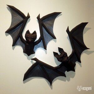 Bat Papercraft Sculptures, Printable 3D Puzzle, 3D Papercraft Pdf ...