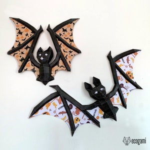 Bat Papercraft Sculptures, Printable 3D Puzzle, 3D Papercraft Pdf ...