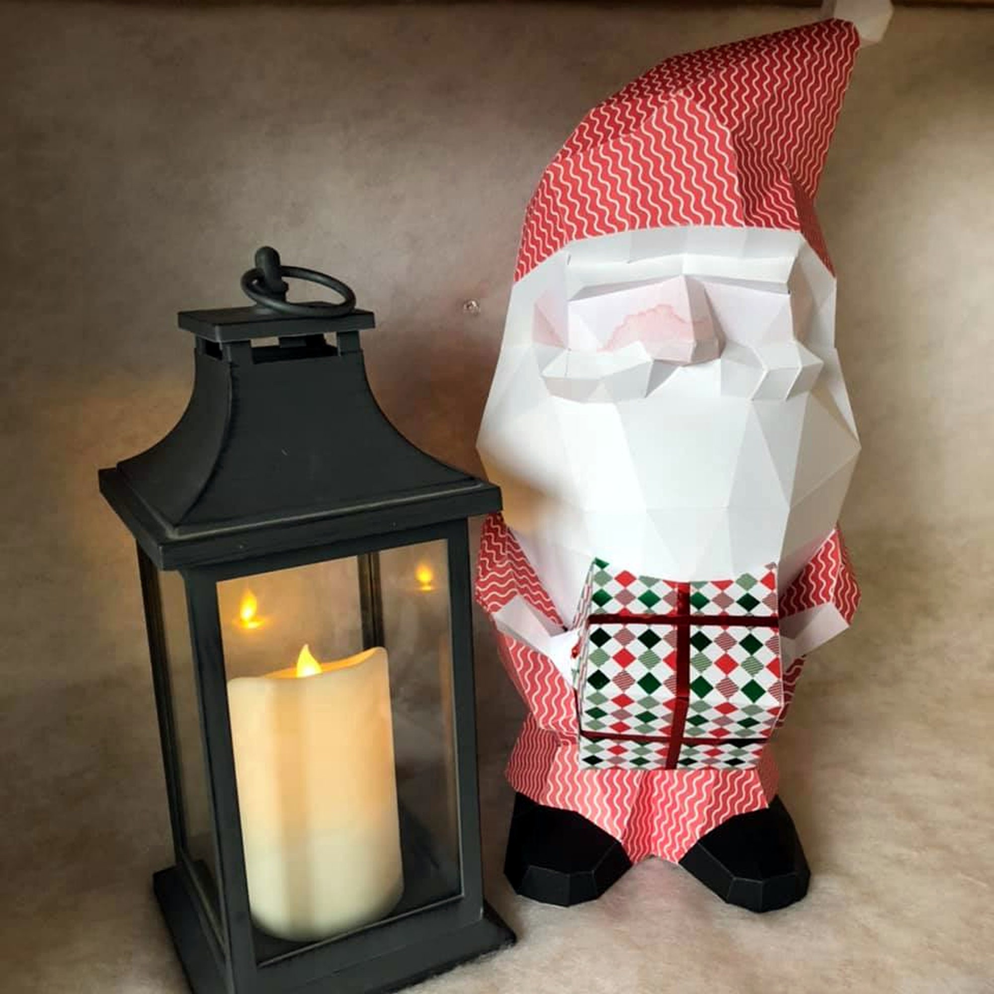 Santa Claus Papercraft Sculpture, Printable 3D Puzzle, Papercraft Pdf ...