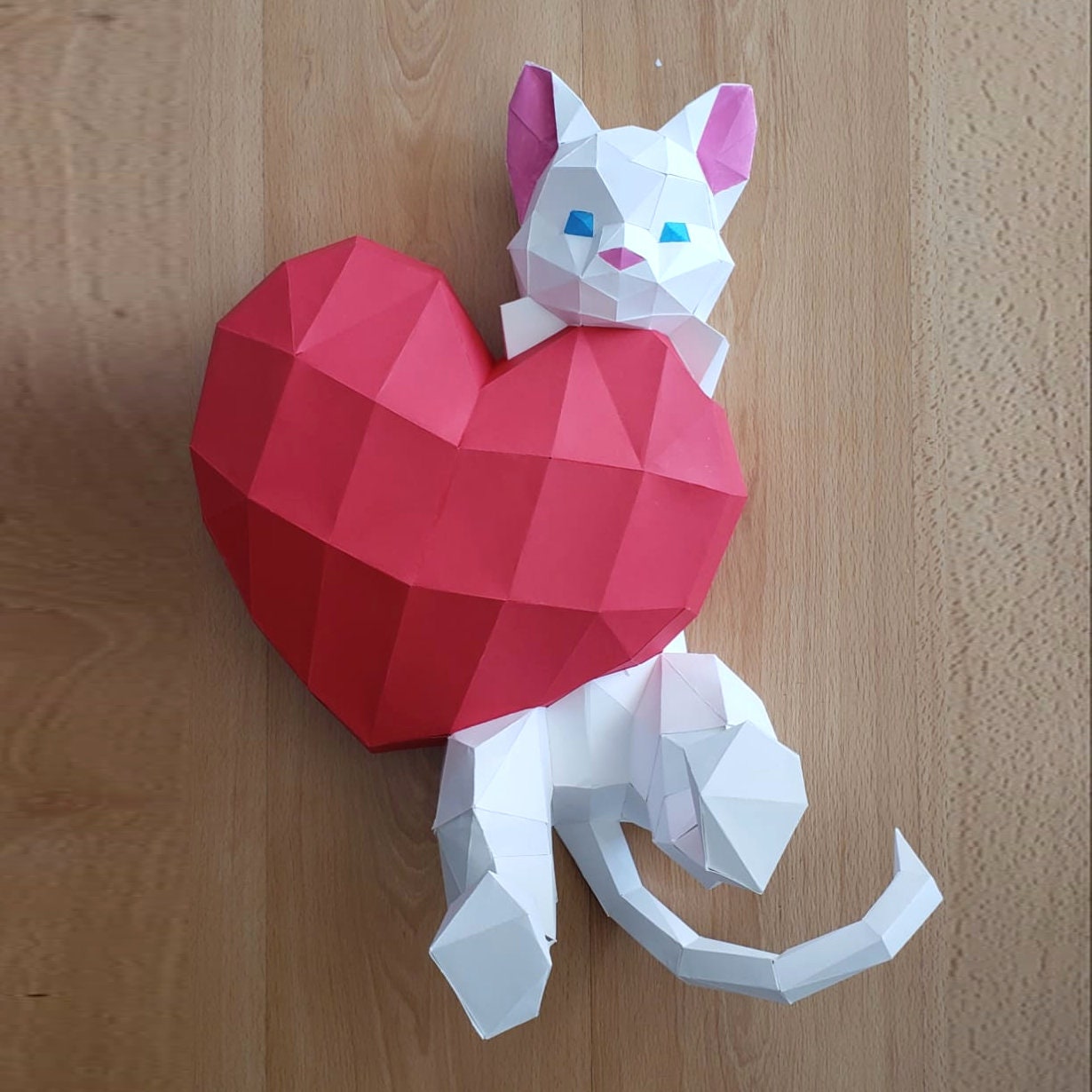 Cat papercraft sculpture printable 3D puzzle papercraft Pdf | Etsy