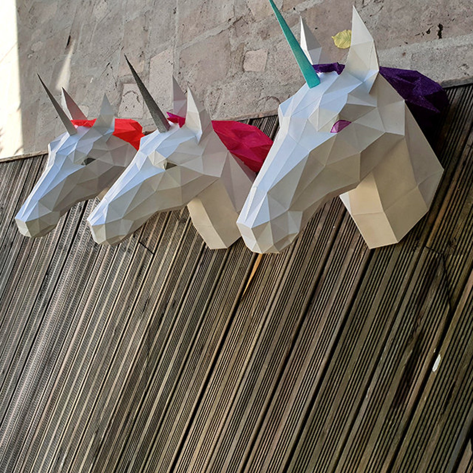 Unicorn Papercraft Sculpture Printable 3D Puzzle Papercraft - Etsy