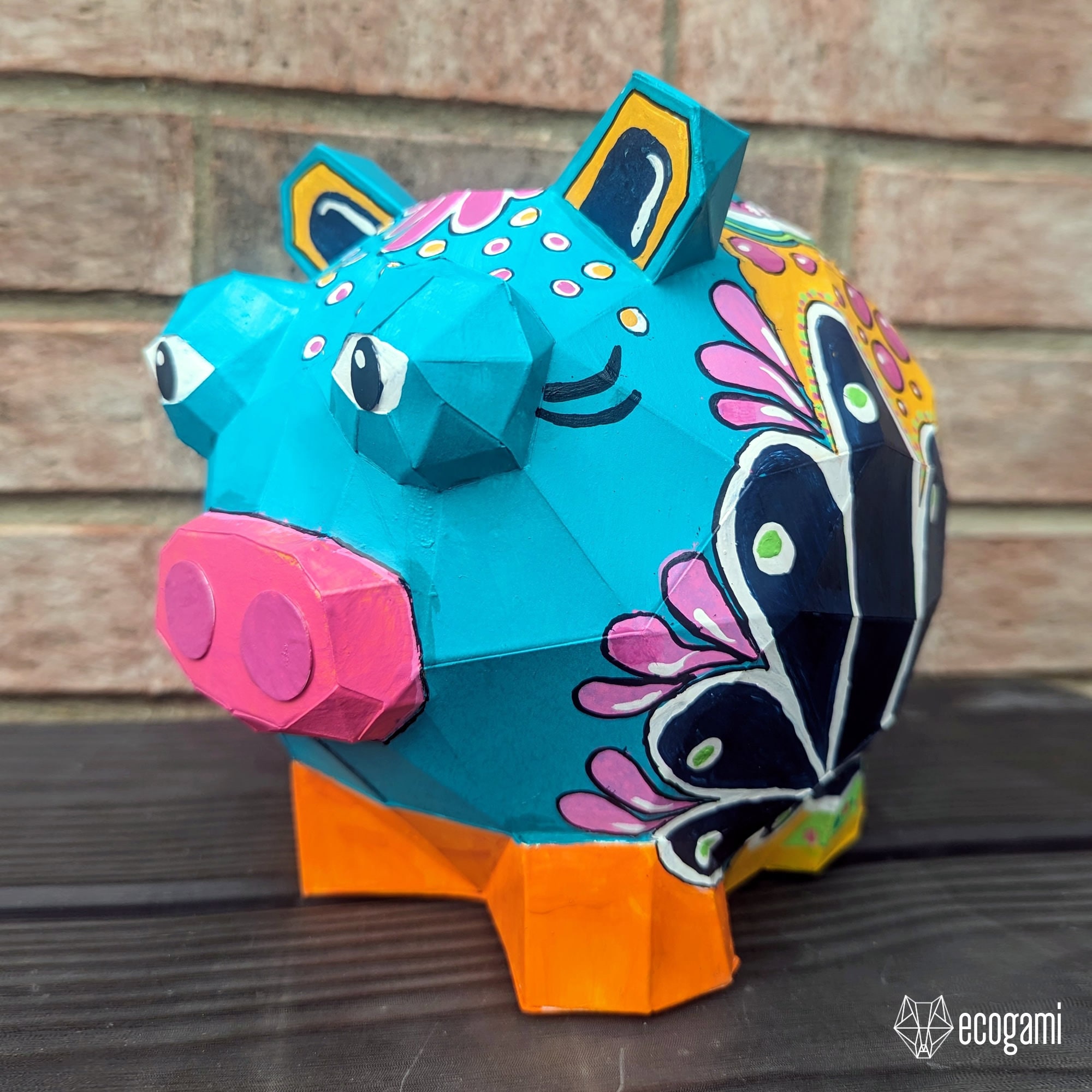 Cool Piggy Bank Papercraft Sculpture, Printable 3D Puzzle, Papercraft ...
