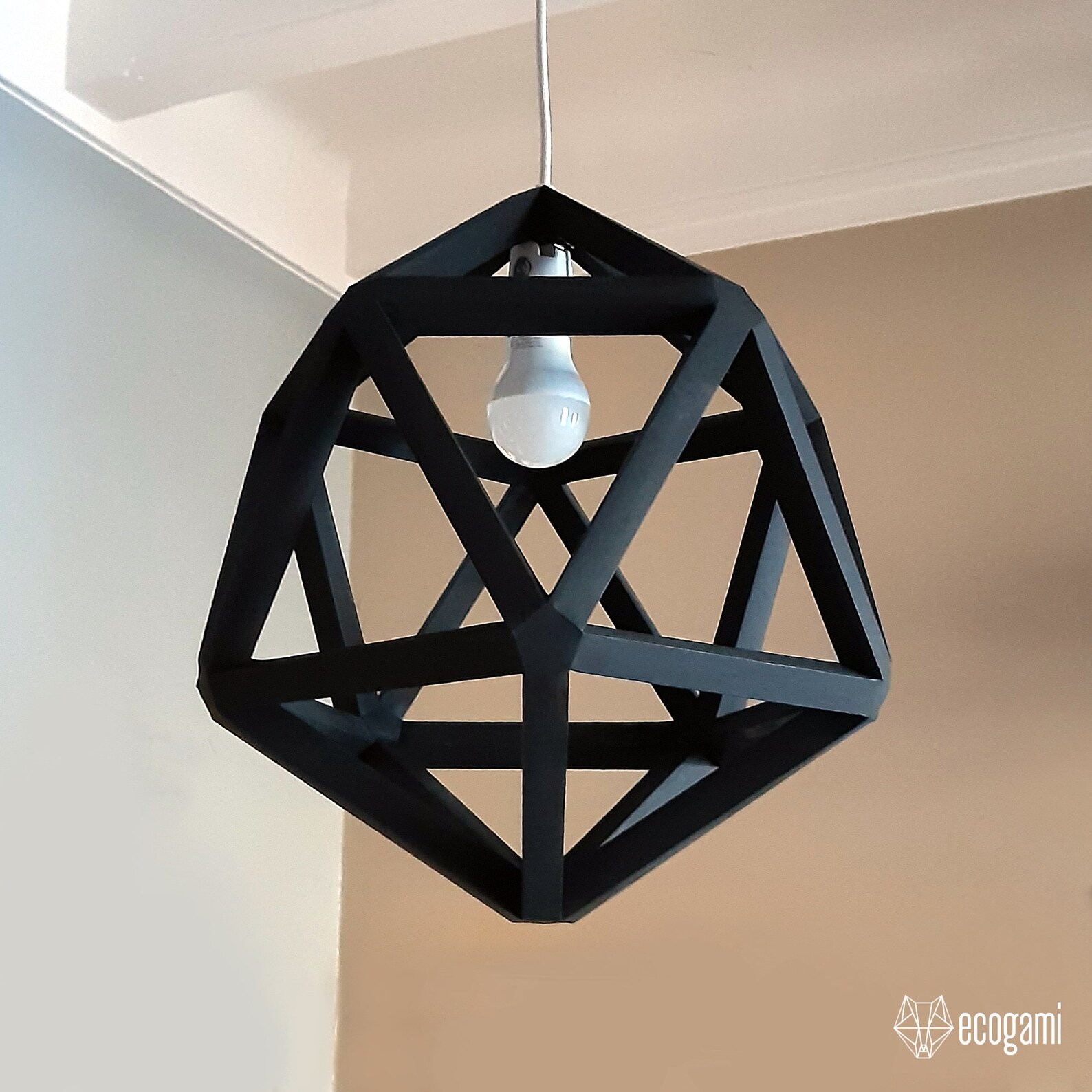 Geometric paper lamp shade printable lampshade PRISMA | Etsy