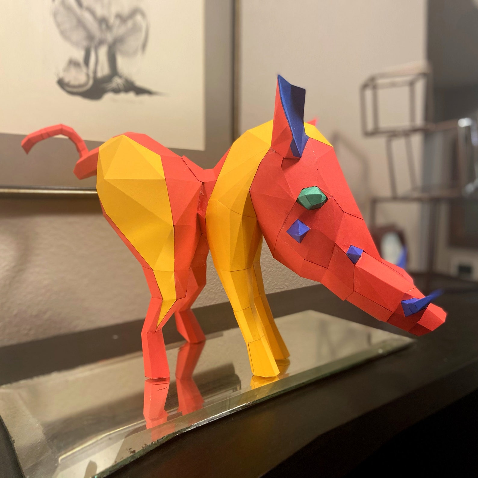 Wild Pig Papercraft Sculpture Printable 3D Puzzle Papercraft | Etsy