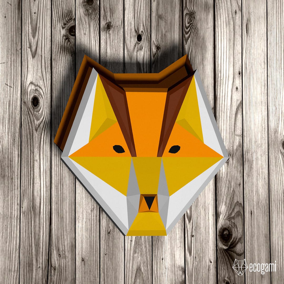 FOX BOX PAPERCRAFT | Diy Fox Box | Pdf Fox Box Template | Printable Fox ...