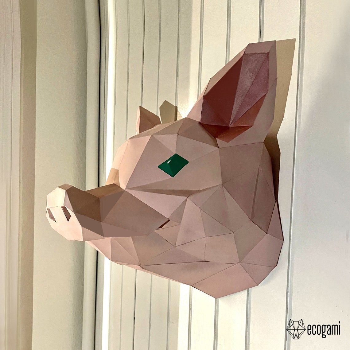 Pig Head Papercraft Template Printable 3D Puzzle Papercraft - Etsy UK