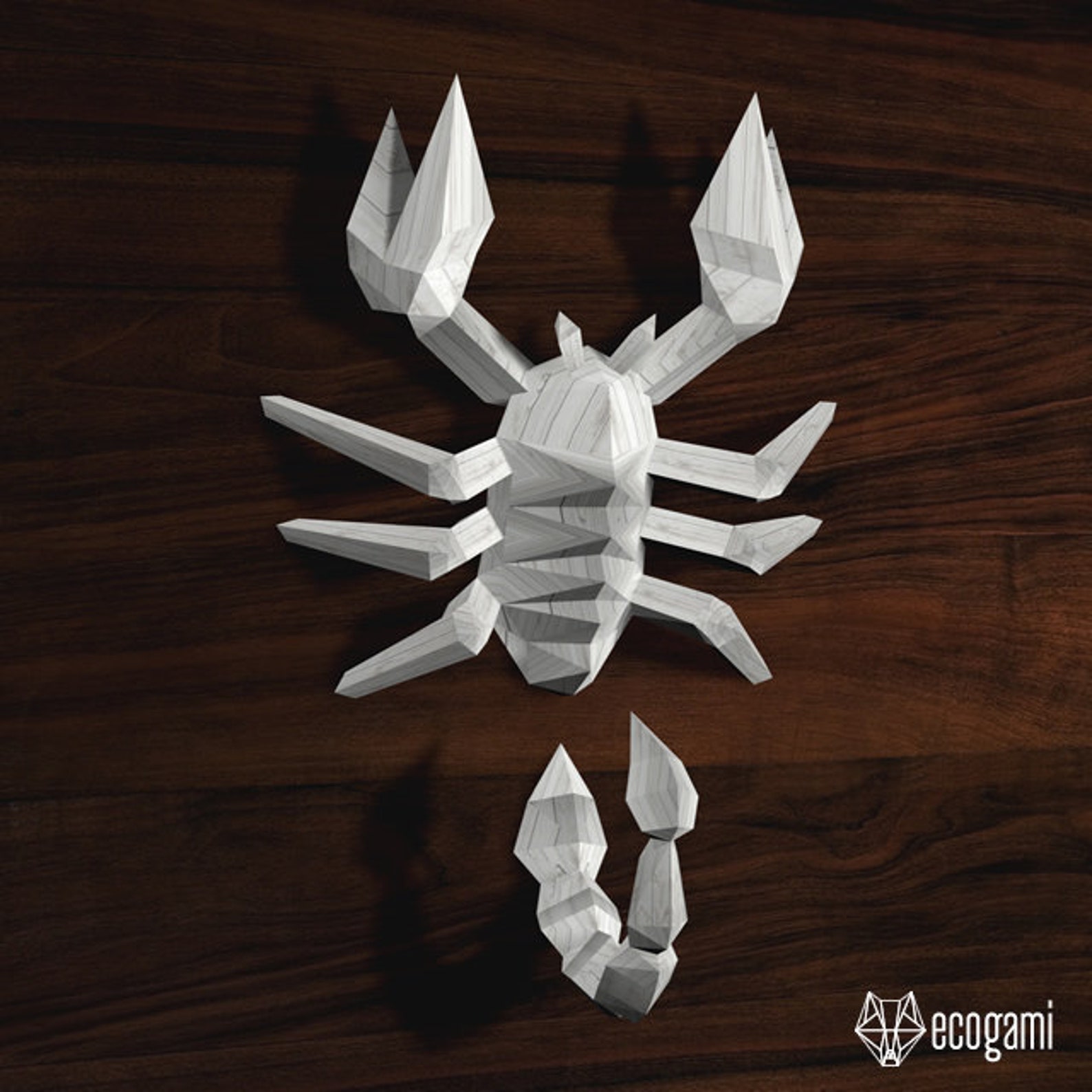 Escorpión escultura papercraft rompecabezas 3D imprimible | Etsy México