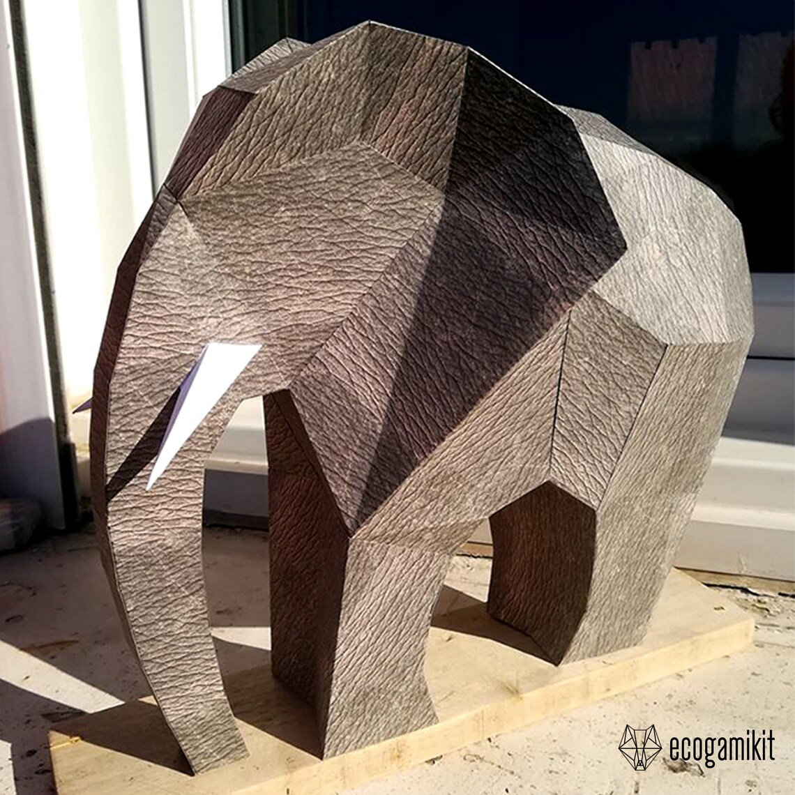 Elephant 3D Papercraft Sculpture Craft Kit for Adults Puzzle - Etsy