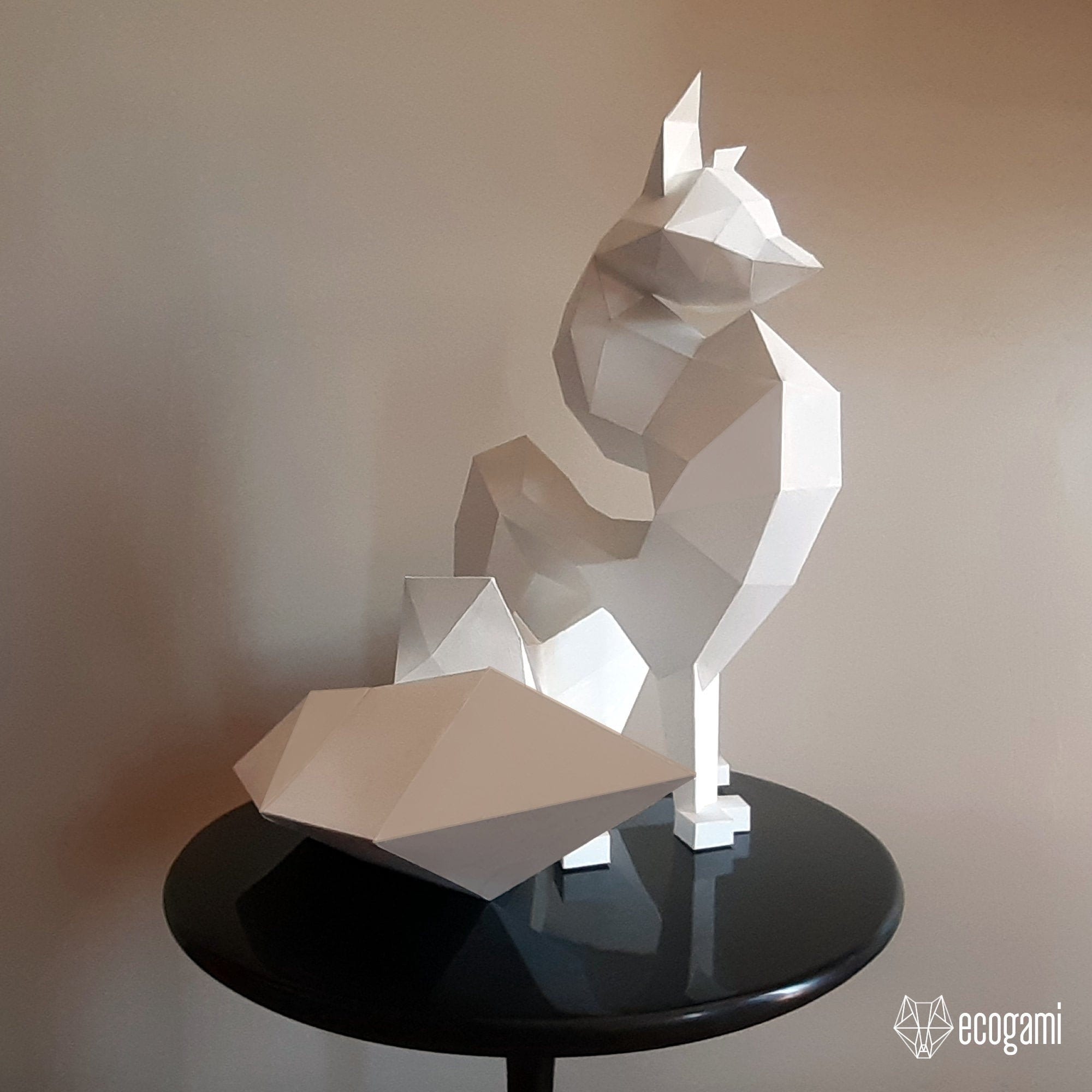 Fox Papercraft Sculpture Printable 3D Puzzle Papercraft Pdf | Etsy