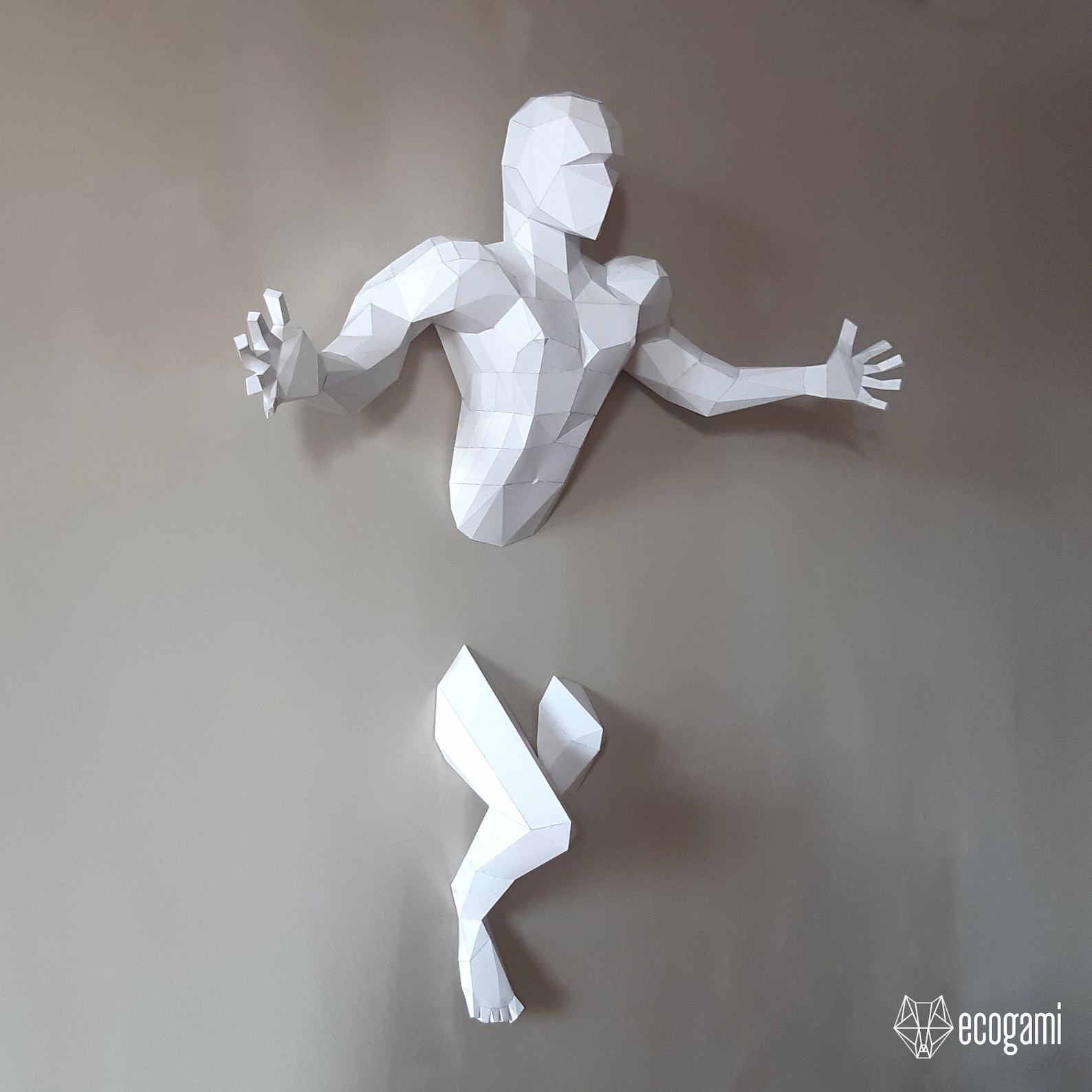 Hugging Man Papercraft Sculpture Printable 3D Puzzle - Etsy UK