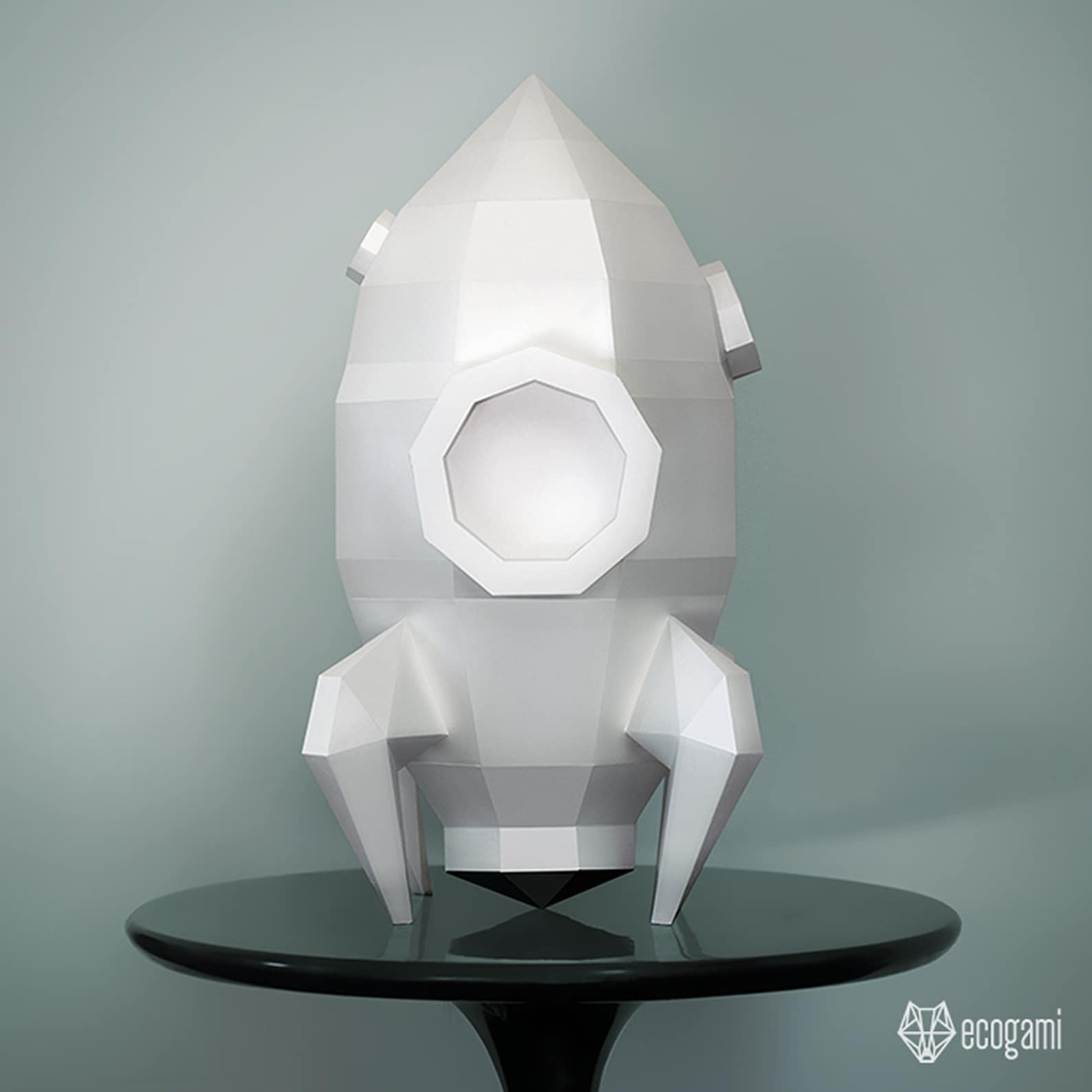 Rocket Papercraft PDF, DIY Sci Fi Decor, Low Poly 3D Printable ...