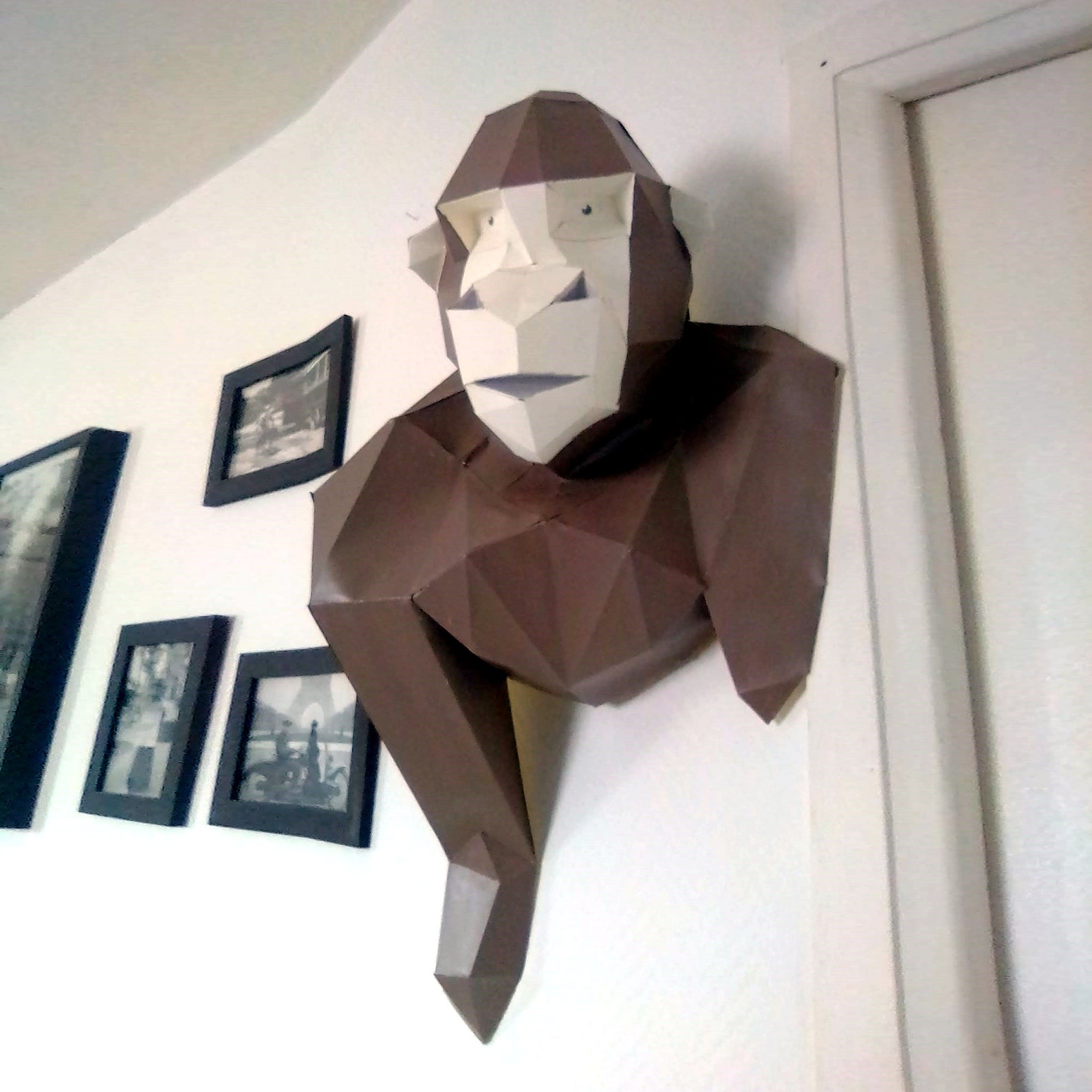 Gorilla papercraft sculpture printable 3D puzzle papercraft | Etsy