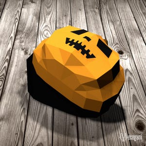 PUMPKIN BOX PAPERCRAFT | Diy Halloween Box | Pdf Pumpkin Box Template ...