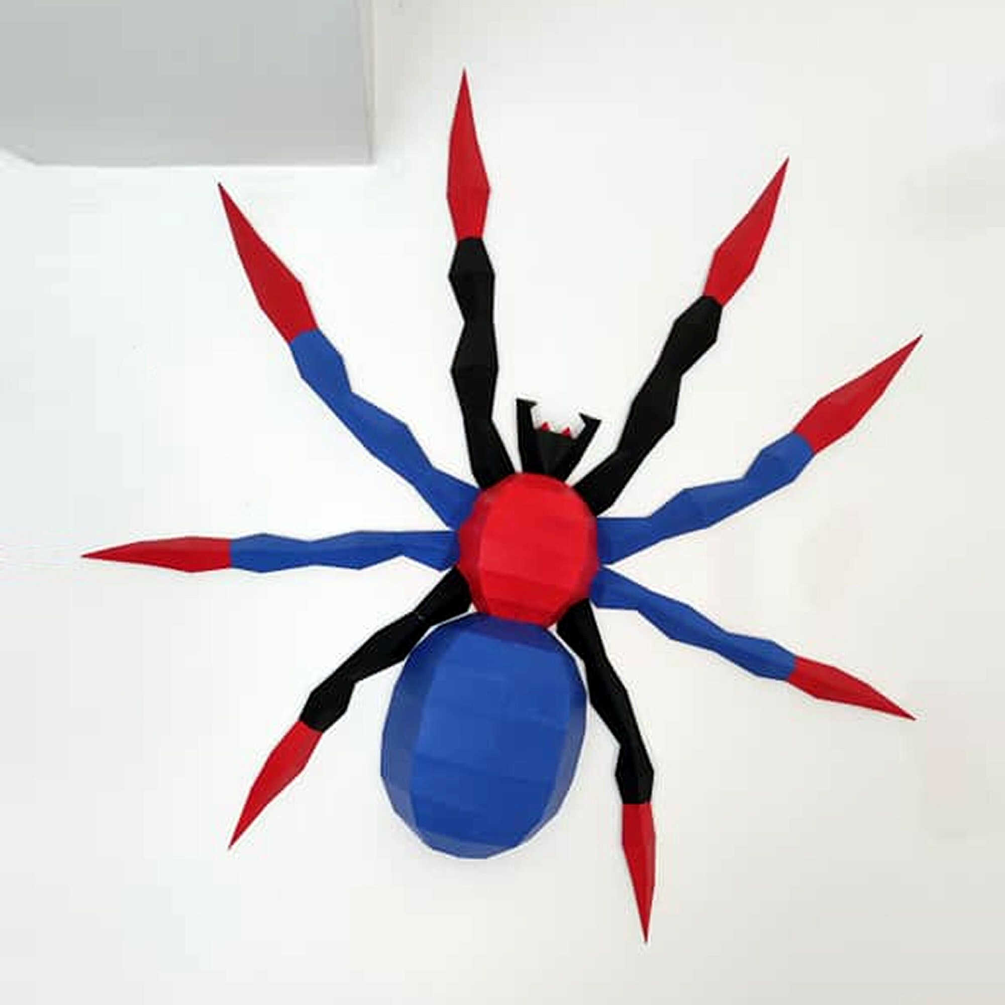 Spider Papercraft Template PDF, DIY 3D Paper Spider Wall Decor ...