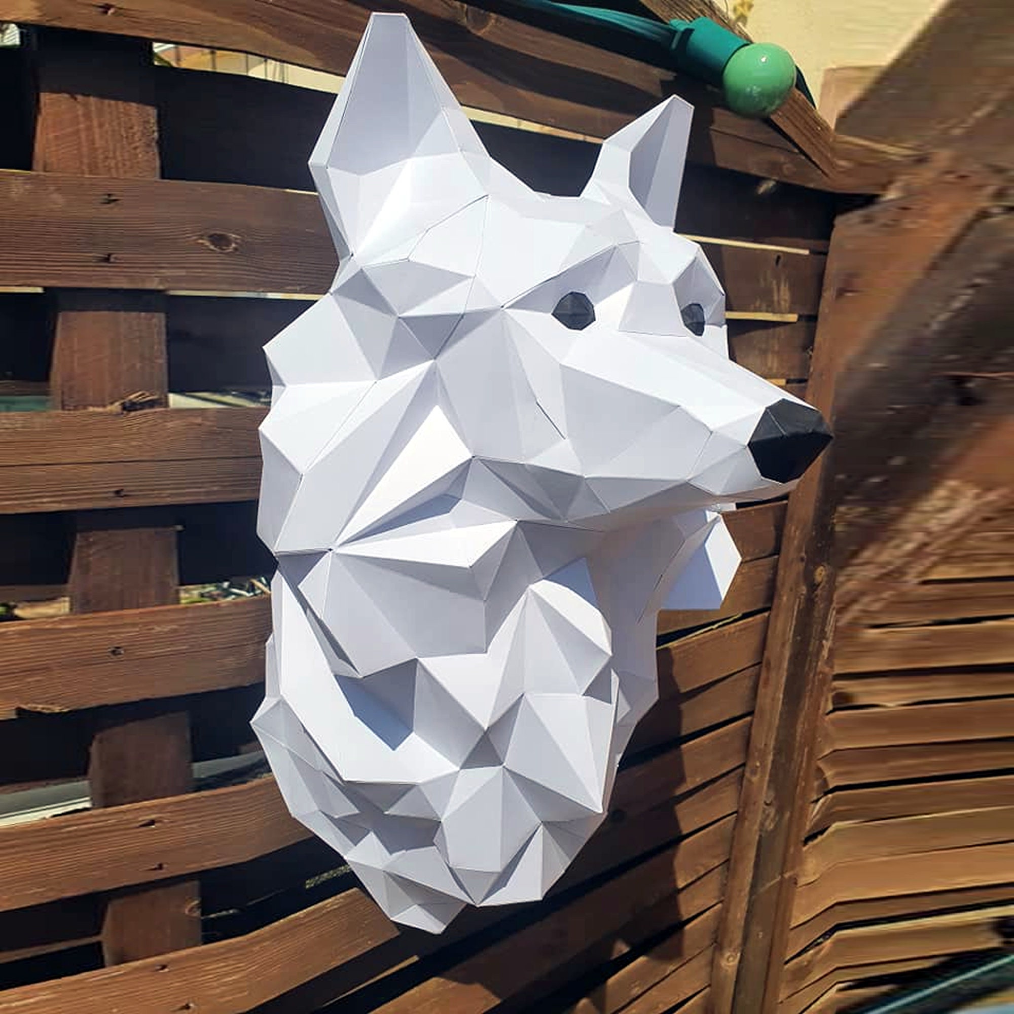 Wolf Papercraft Sculpture Printable 3D Puzzle Papercraft Pdf | Etsy