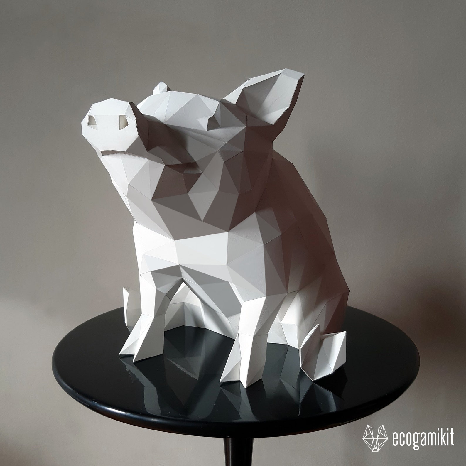 Cute Pig Sculpture Papercraft 3D Craft Kit for Adults Puzzle - Etsy