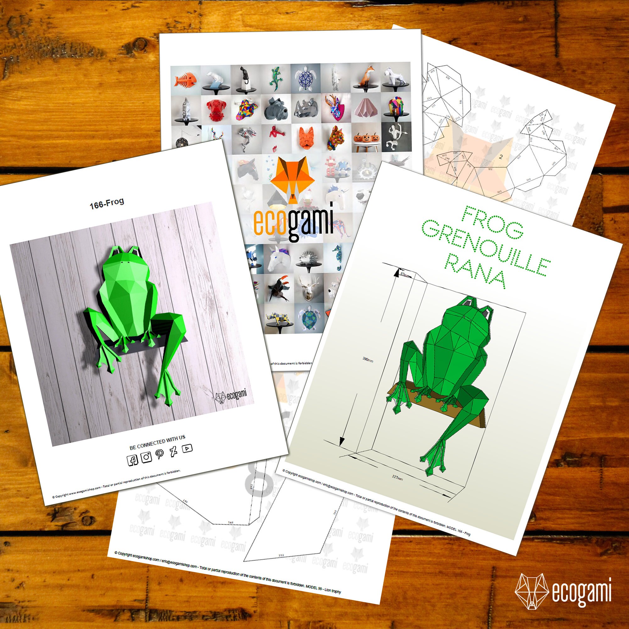 Frog Papercraft Sculpture Printable 3D Puzzle Papercraft Pdf | Etsy