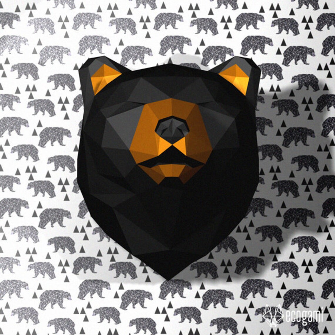 Bear Papercraft Sculpture Printable 3D Puzzle Papercraft Pdf - Etsy