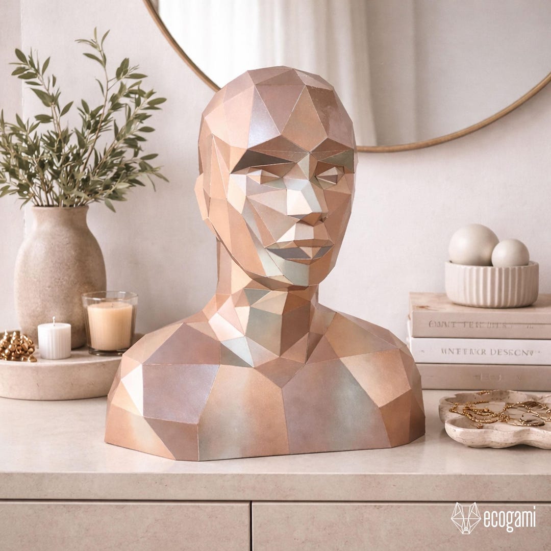MANNEQUIN HEAD TEMPLATE | Papercraft Mannequin Head | 3d Puzzle ...