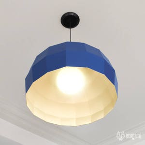 Hanging Paper Lamp Shade, Printable Lampshade EASY, Papercraft Pdf ...