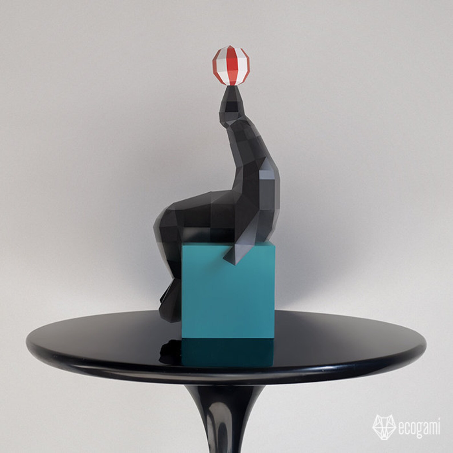 Sea Lion Papercraft Sculpture, Printable 3D Puzzle, Papercraft Pdf ...