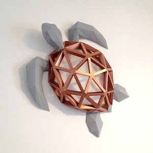 Sea Turtle Papercraft Sculpture, Printable 3D Puzzle, Papercraft Pdf ...