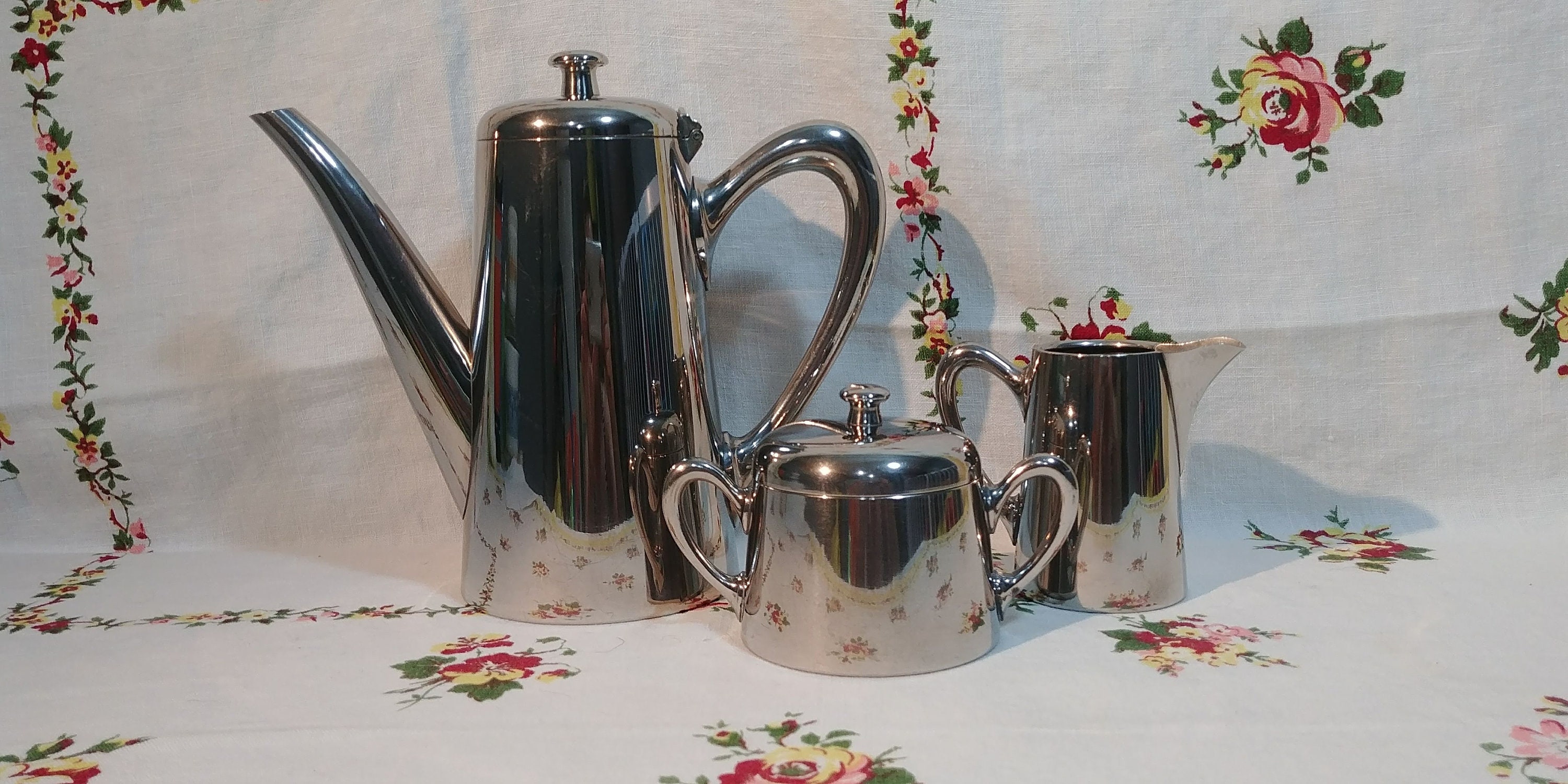 Steel Tea Set | Bauhaus Style | 1930's | Coffee | Tea | Cream | Sugar ...