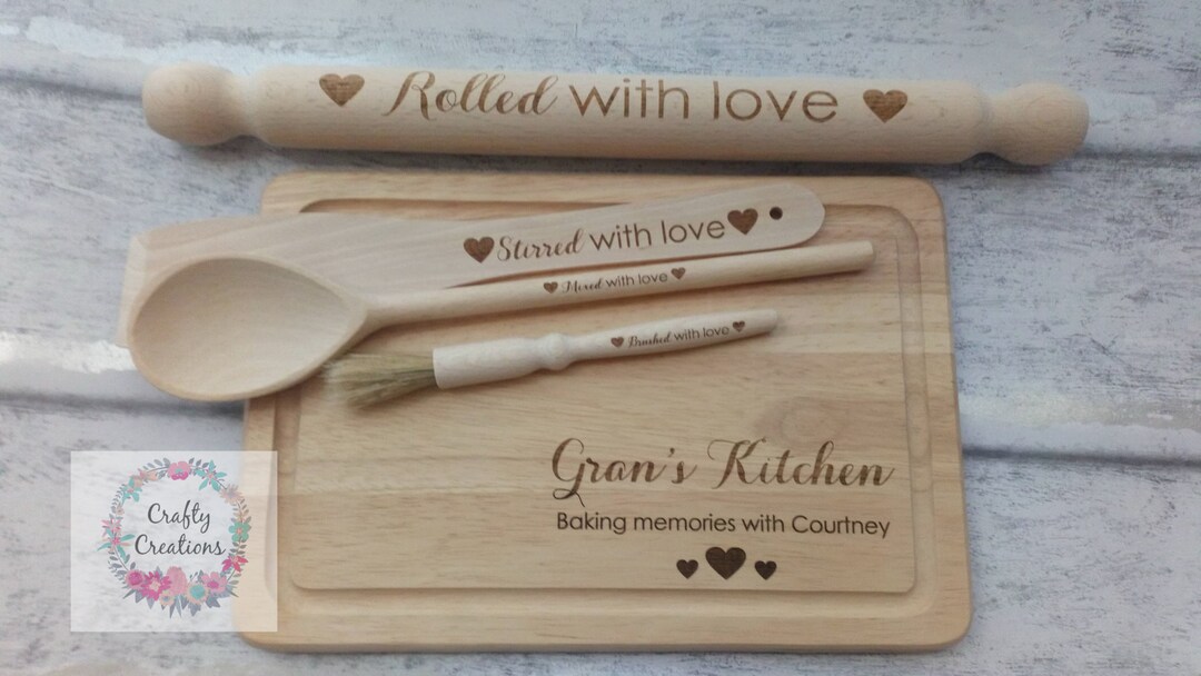 Personalised Baking Set, Full Sized Baking Set, Baking Gifts, 5 Piece ...
