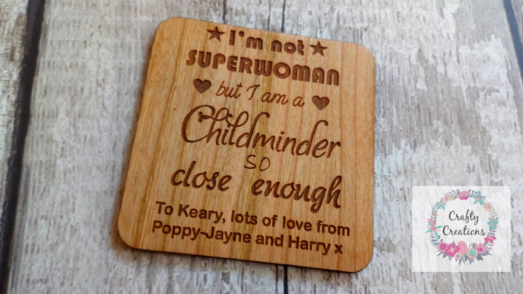 Childminder Gift | Special Personalised and Engraved Coaster | Custom ...