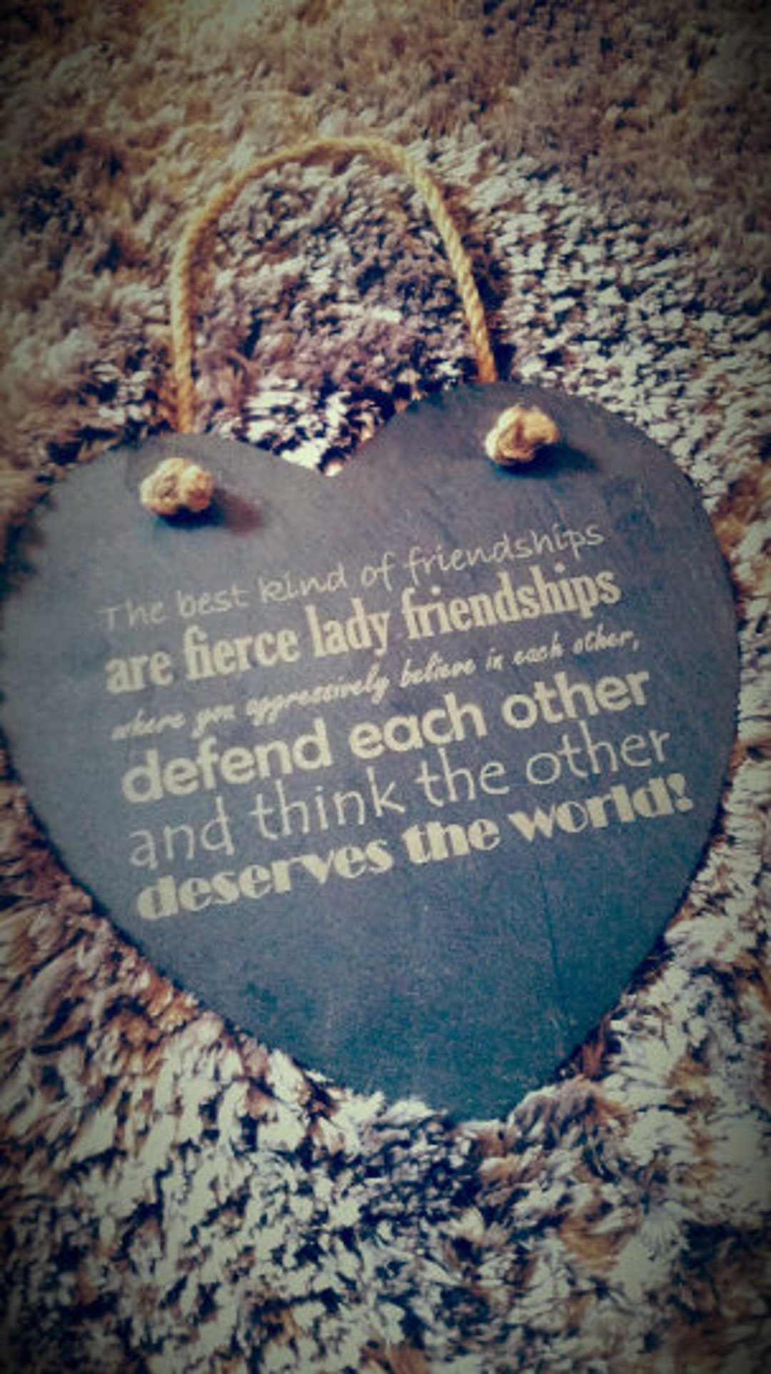 Engraved Slate Heart, Friendship Quotes, Gifts for Friends, Meaningful ...
