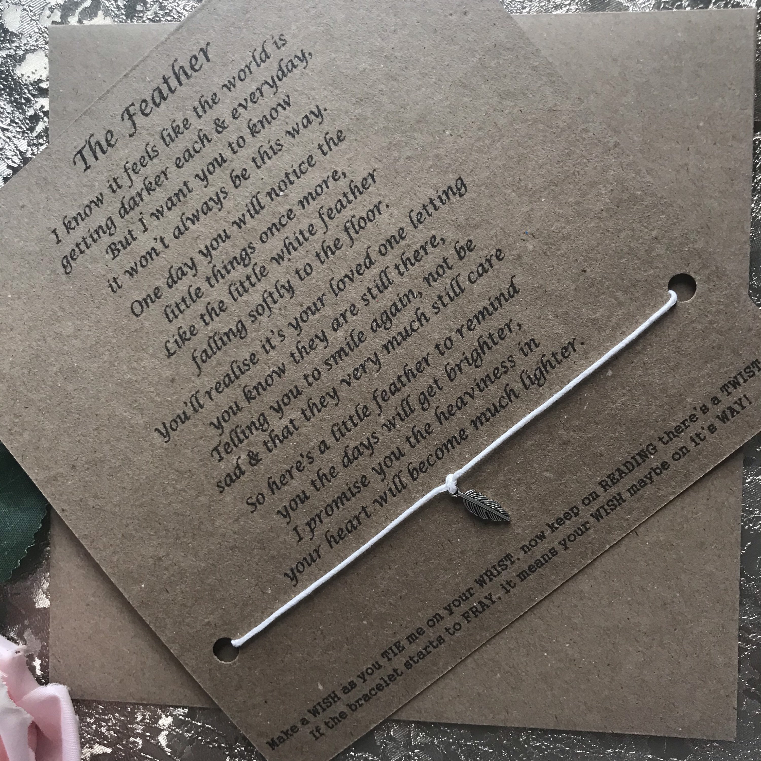 Little Feather Poem Bereavement Card for Condolence Gift for - Etsy ...