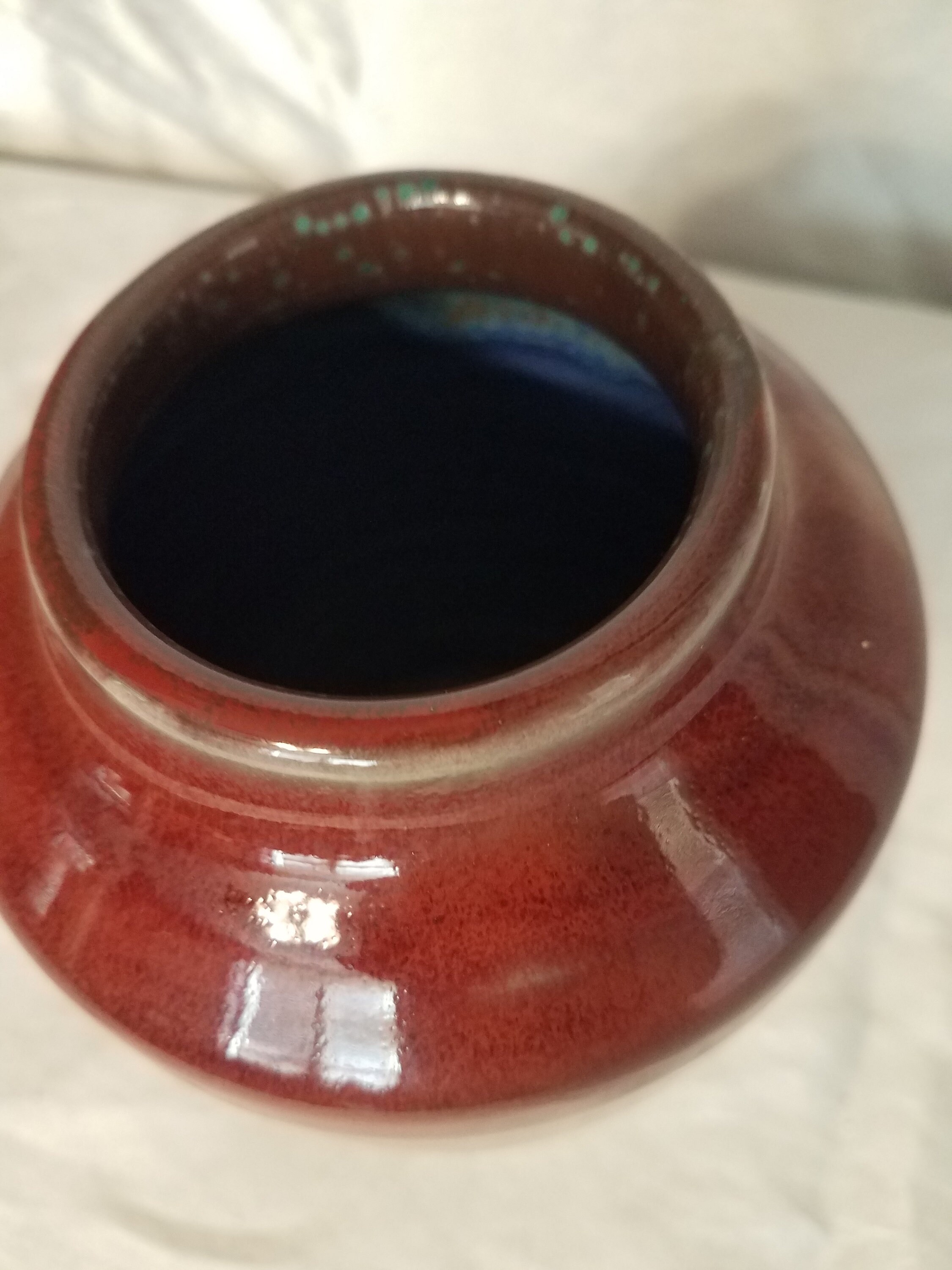 Red Handmade Pottery Wall Vase Hand Carved Vases Home Décor Home ...