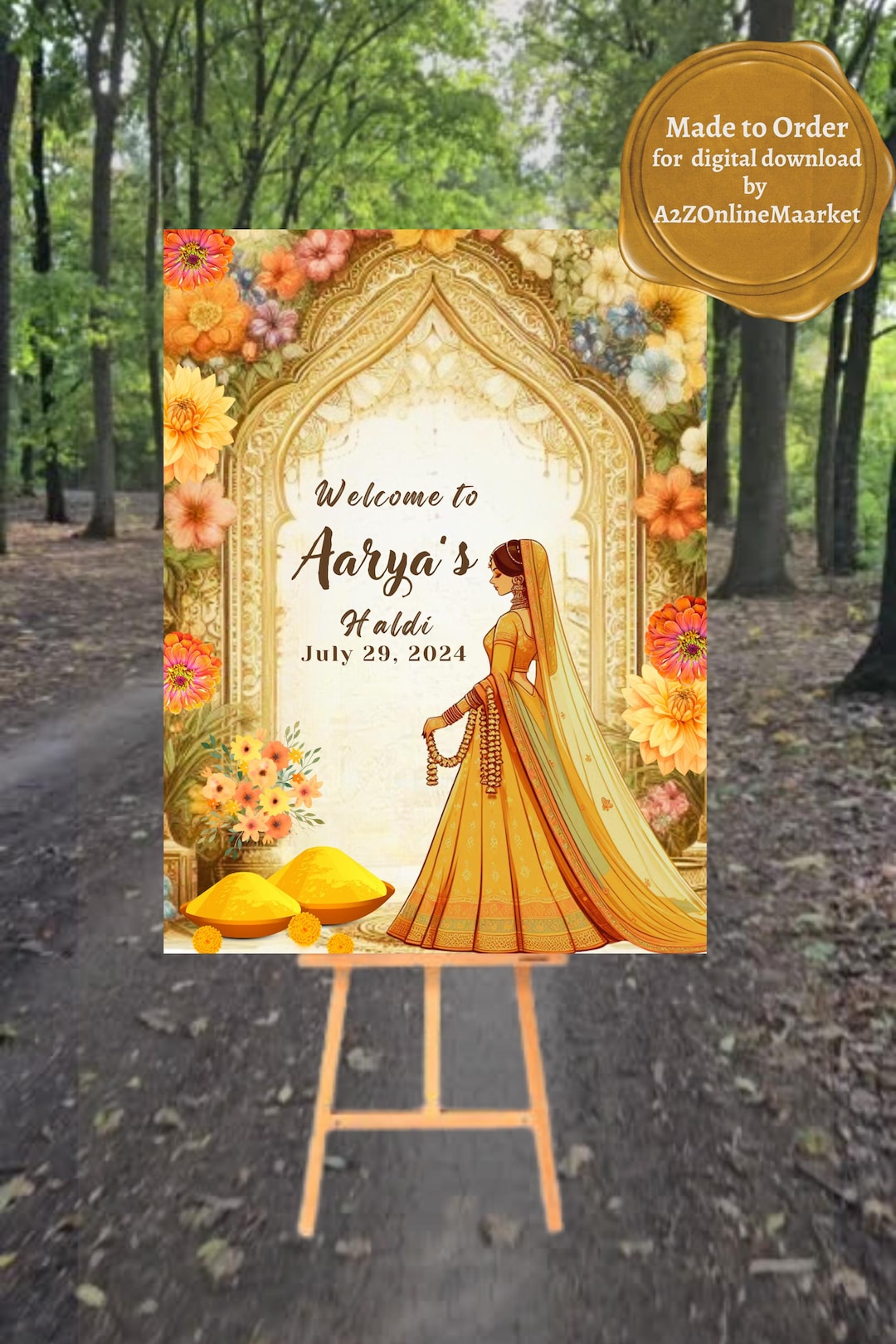 Indian Haldi/ Mehndi/ Sangeet Signs Welcome to Haldi/ Mehndi/ Sangeet ...