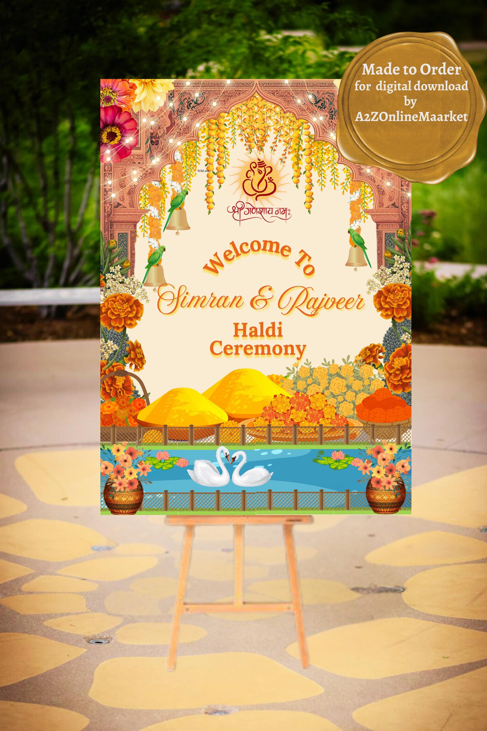 Indian Haldi/ Mehndi/ Sangeet Signs Welcome to Haldi/ Mehndi/ Sangeet ...