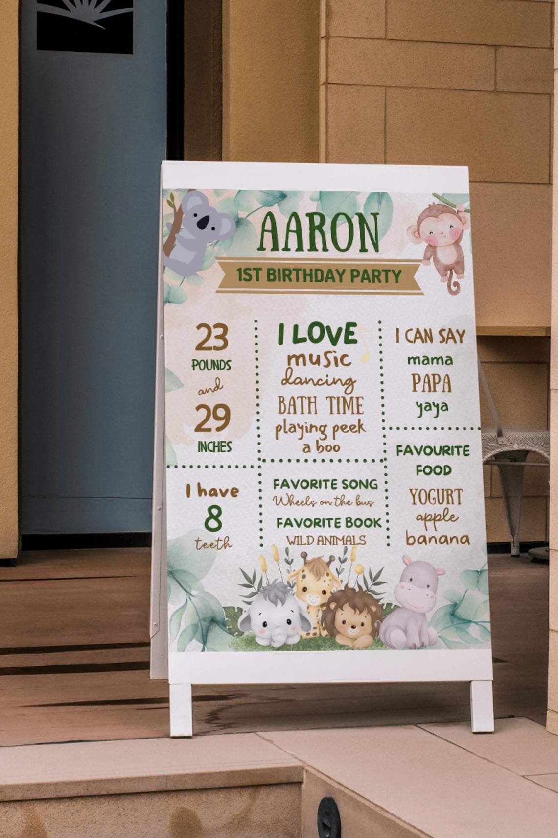 Wild One Birthday Sign, Safari Birthday Sign, Wild One Poster, Jungle ...