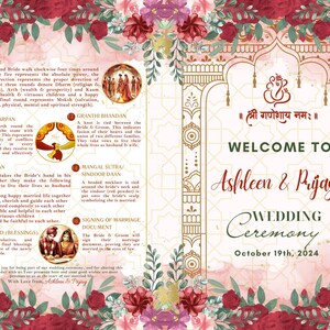 Indian Wedding Program Template, Editable Hindu Wedding Program, Hindu ...