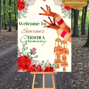 Punjabi Wedding Choora Signs | Chura Welcome Signs, Beautiful Chooda ...