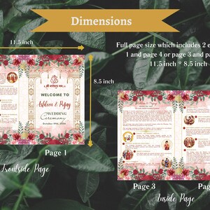 Indian Wedding Program Template, Editable Hindu Wedding Program, Hindu Ceremony Program Guide as ...
