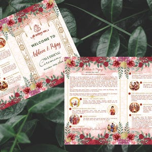 Indian Wedding Program Template, Editable Hindu Wedding Program, Hindu ...
