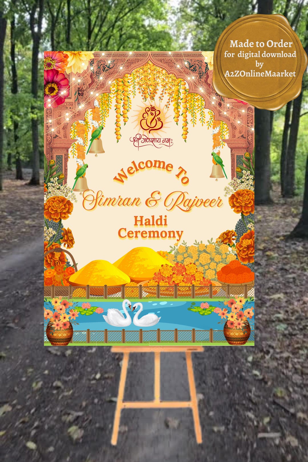 Indian Haldi/ Mehndi/ Sangeet Signs Welcome to Haldi/ Mehndi/ Sangeet ...